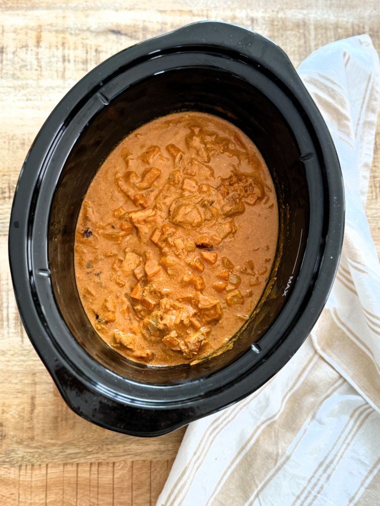 Cari de poulet et carottes - recette à la mijoteuse